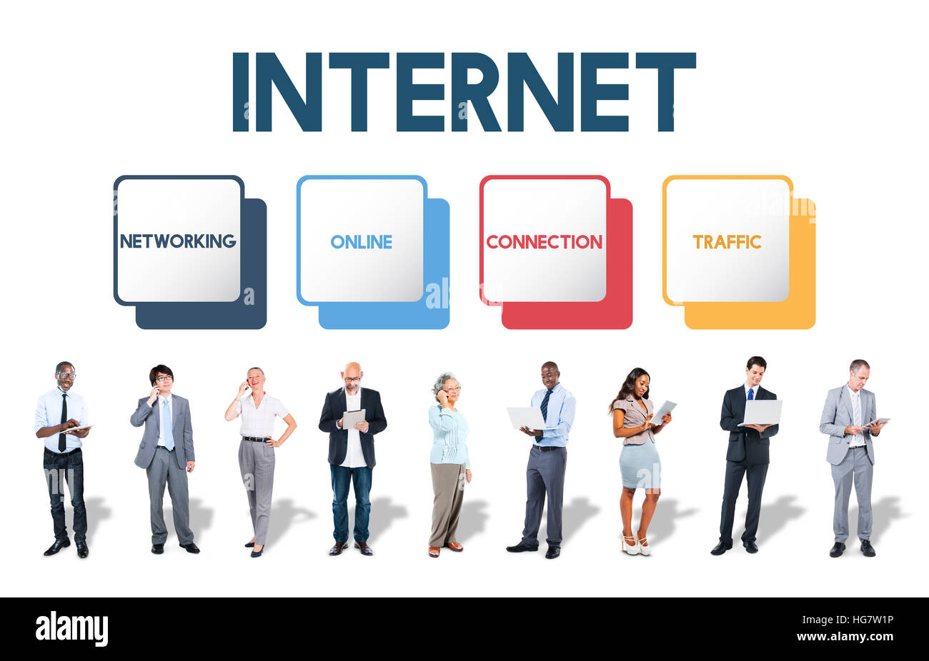 Social Media Box Buttons Concept Stock Photo - Alamy