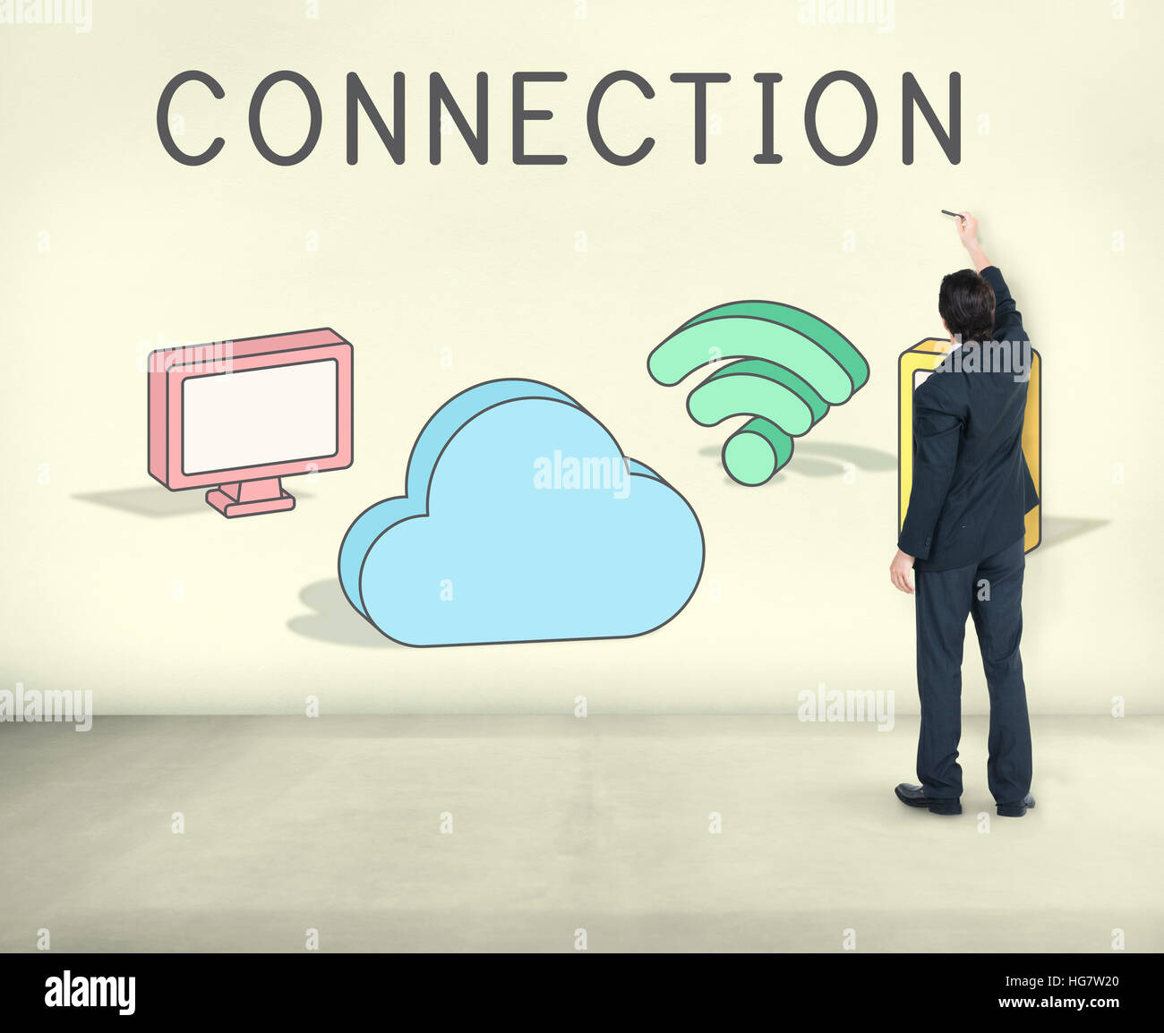 Cloud Network Communication Connection Concept Stock Photo - Alamy