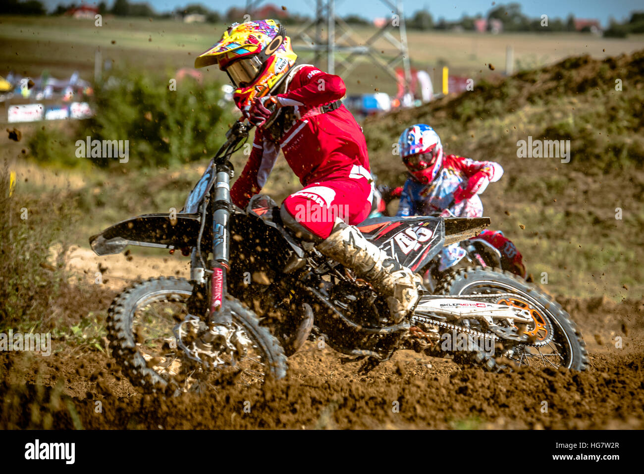 motocross rider in the race Stock Photo - Alamy