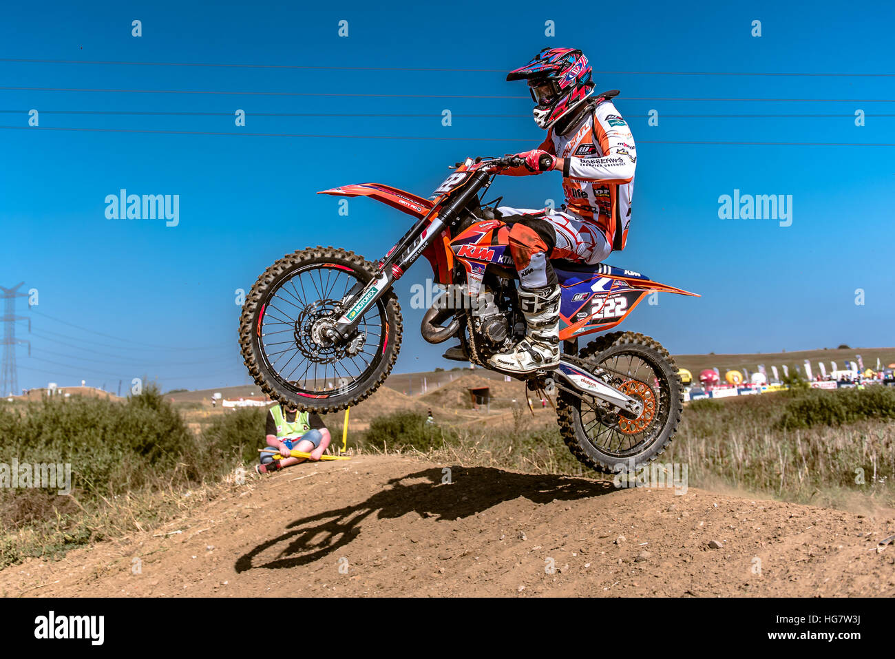 motocross rider in the race Stock Photo - Alamy