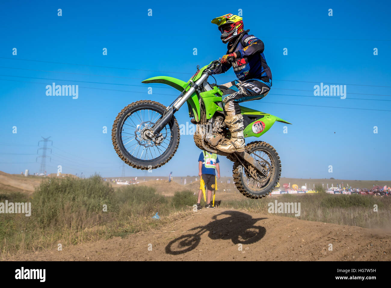 motocross rider in the race Stock Photo - Alamy