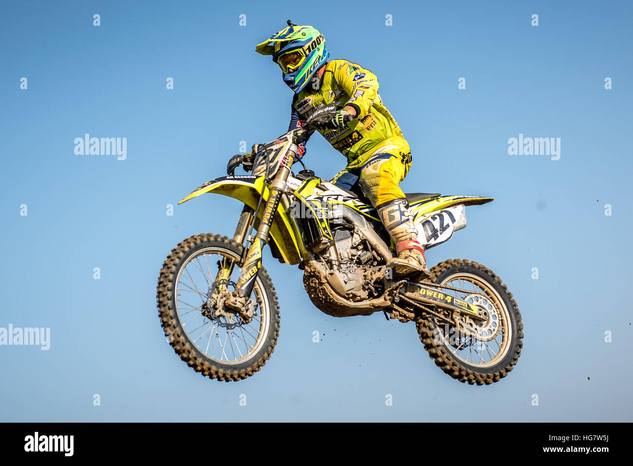 motocross rider in the race Stock Photo - Alamy
