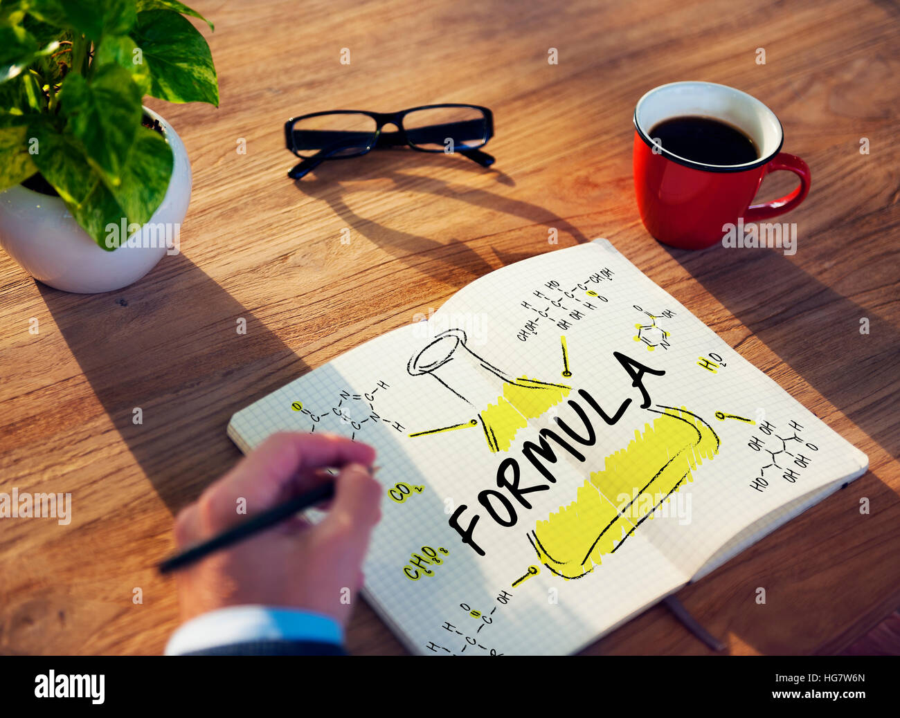 Science Experiment Laboratory Formula Chemical Concept Stock Photo - Alamy
