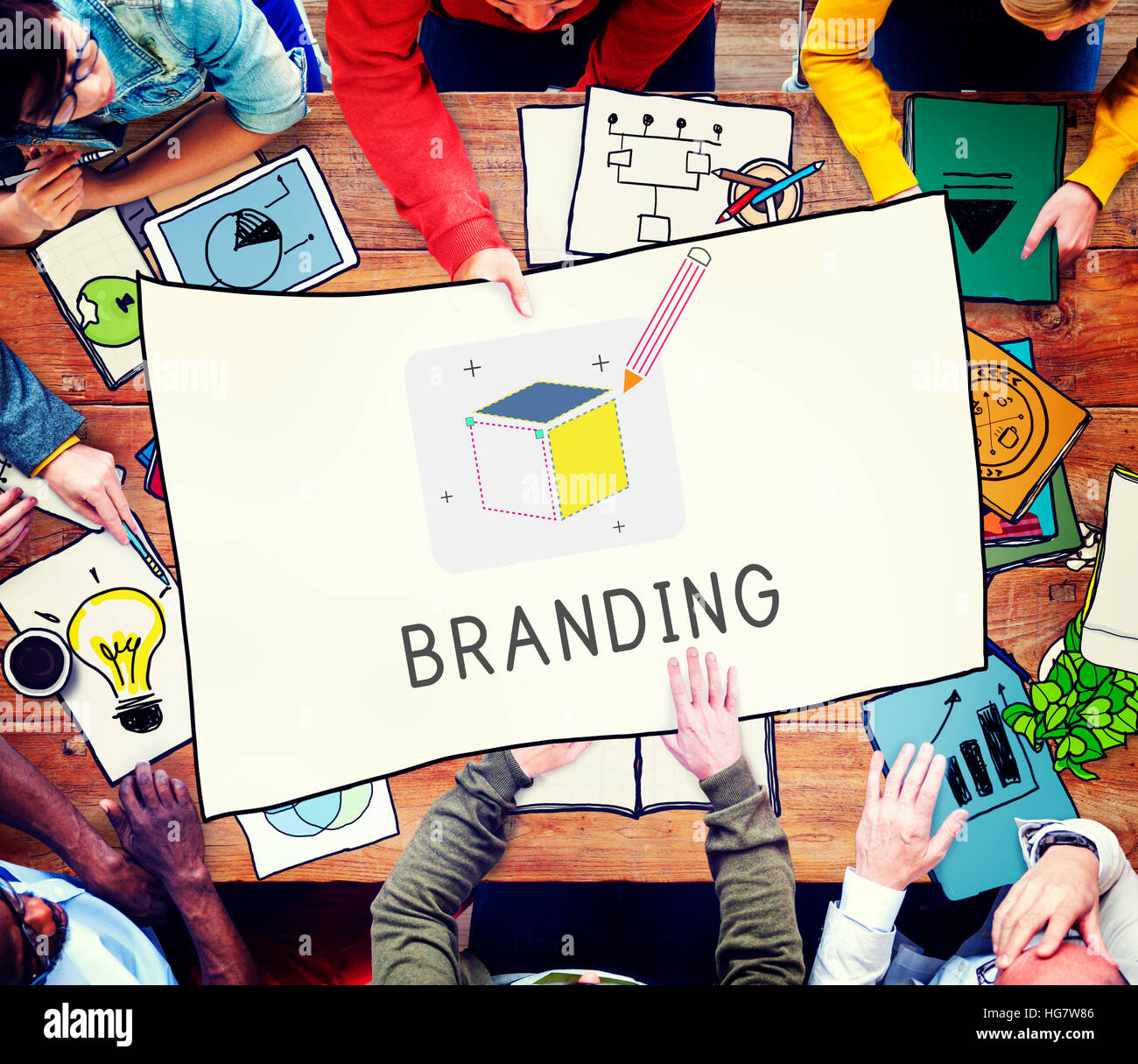 Product Brand Design Ideas Imagination Draft Concept Stock Photo - Alamy