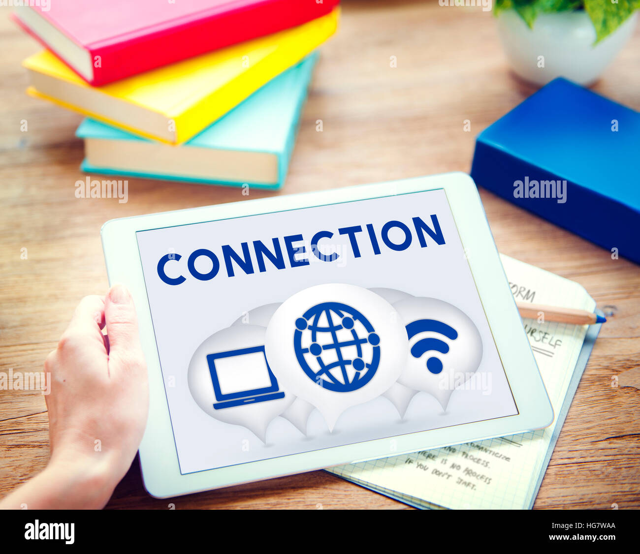 Internet Wireless Connection Icons Concept Stock Photo - Alamy