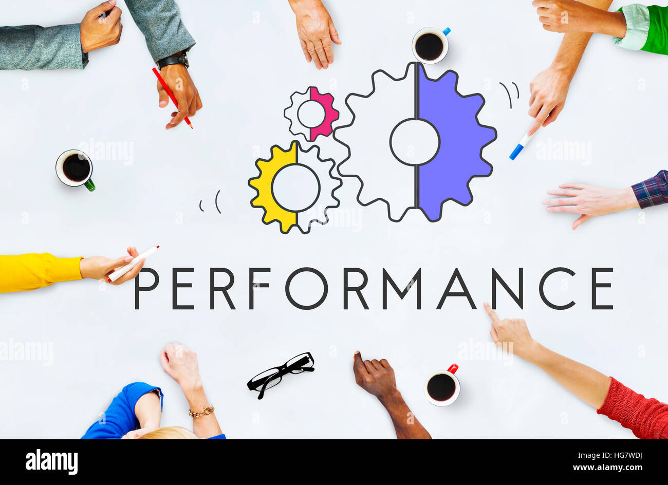 Performance Skills Cog Icon Concept Stock Photo - Alamy