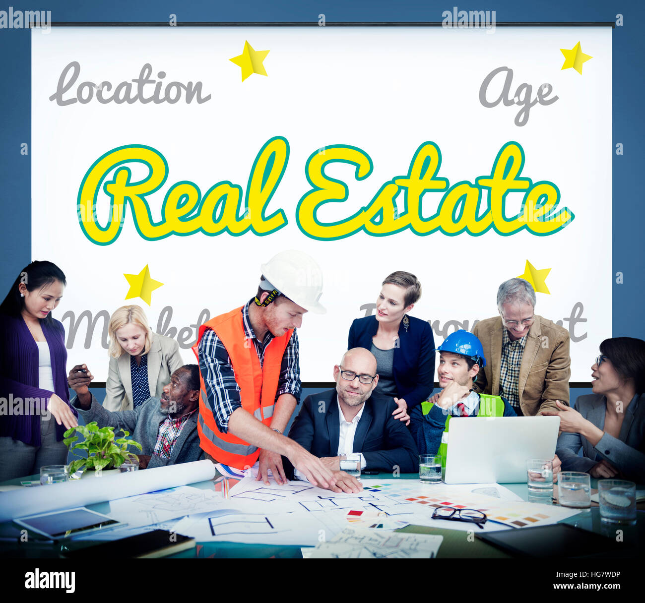 Real Estate Fancy Font Concept Stock Photo - Alamy