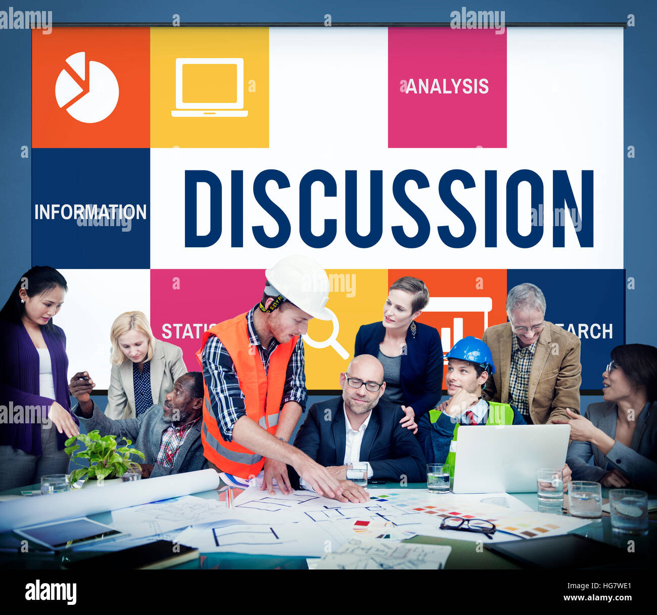 Discussion Corporate Presentation Strategy Concept Stock Photo - Alamy