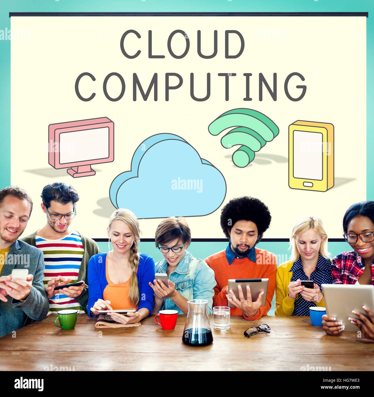 Cloud Network Communication Connection Concept Stock Photo - Alamy
