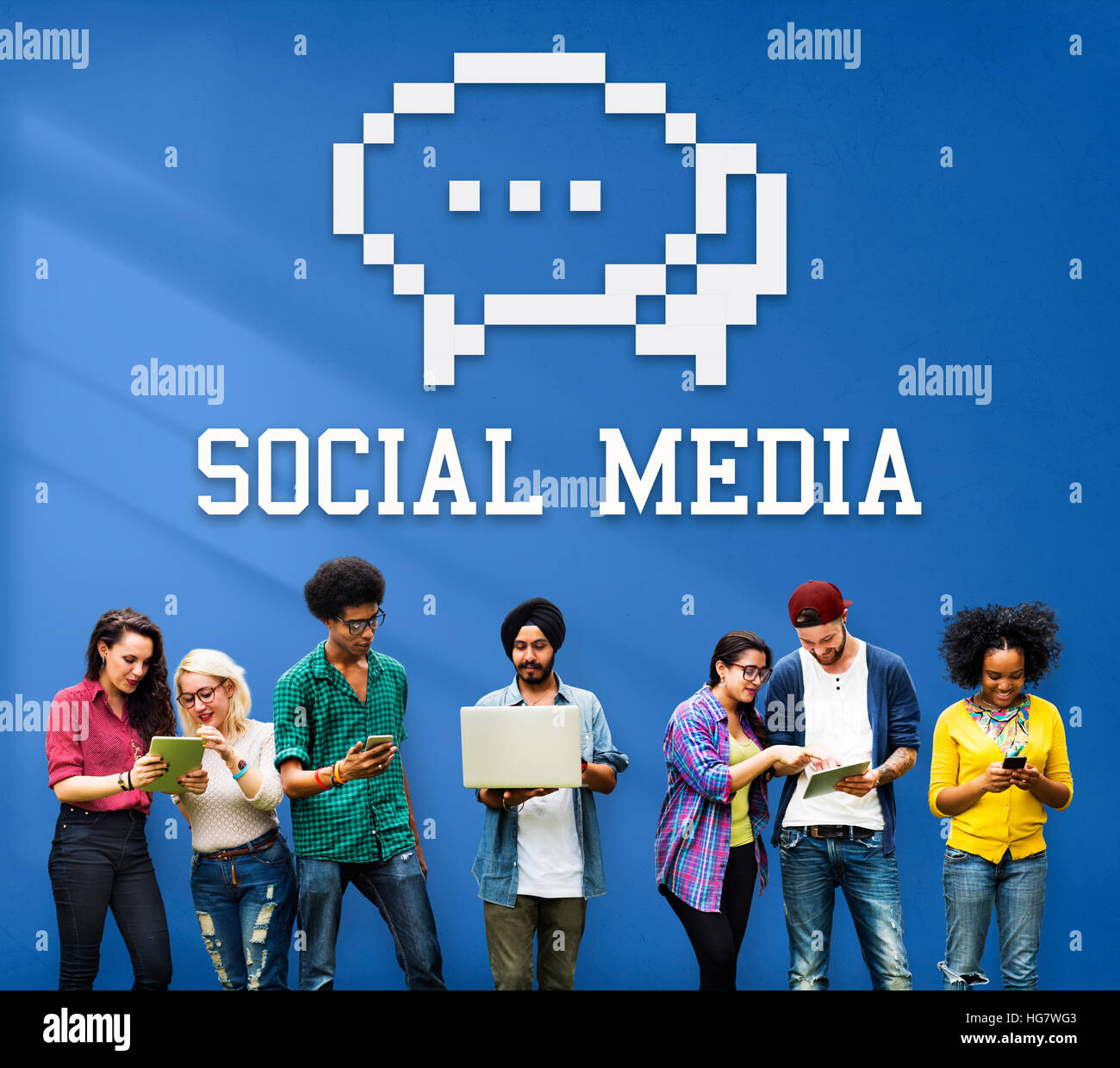 Social Media Communication Connection Concept Stock Photo - Alamy