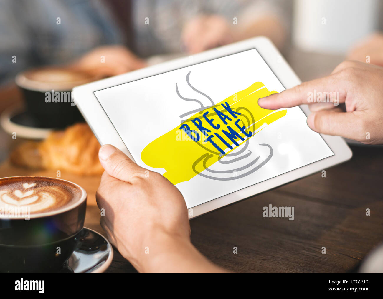 Relax Coffee Break Time Graphic Concept Stock Photo - Alamy
