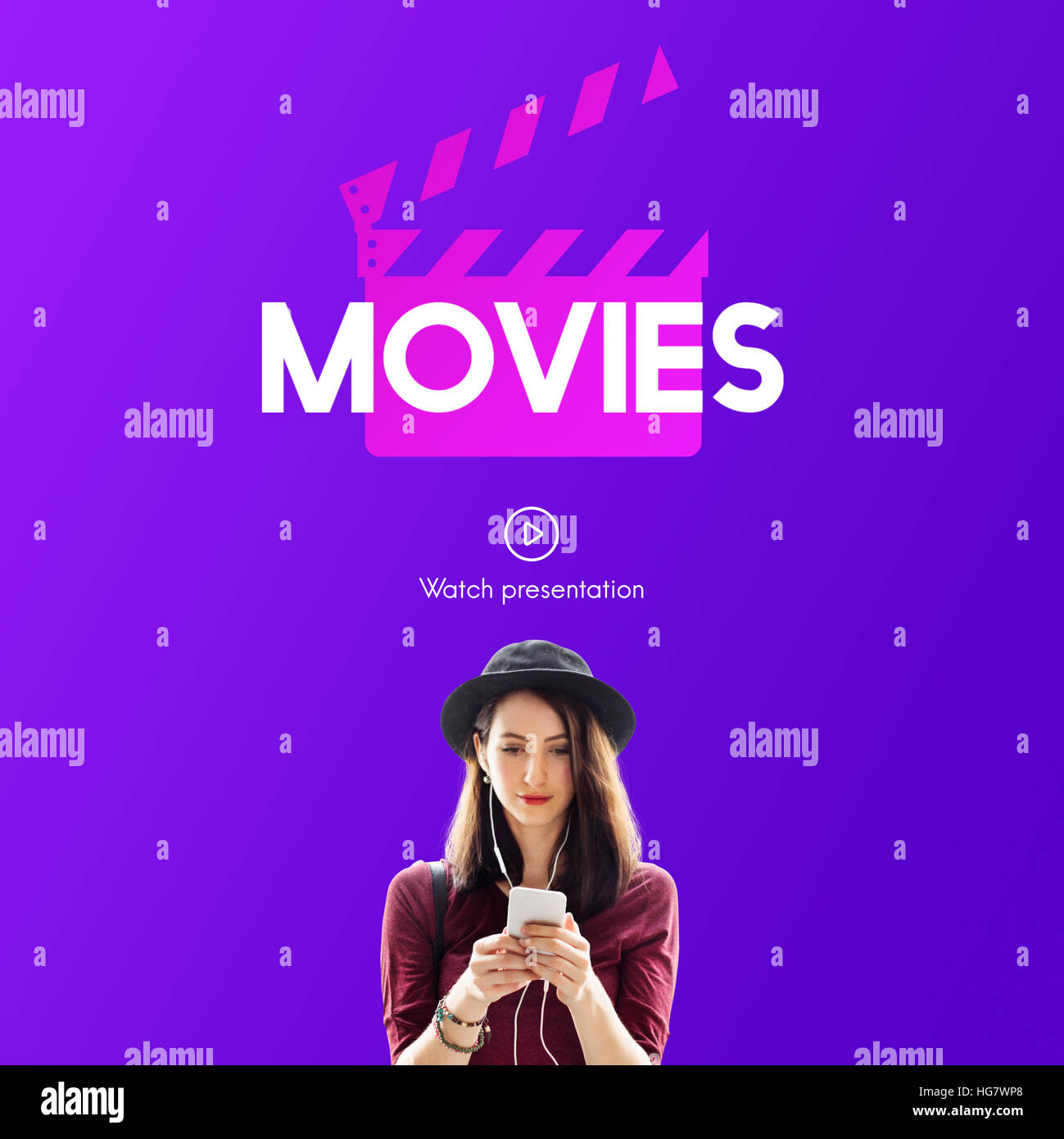 Media Movie Entertainment Graphic Concept Stock Photo - Alamy