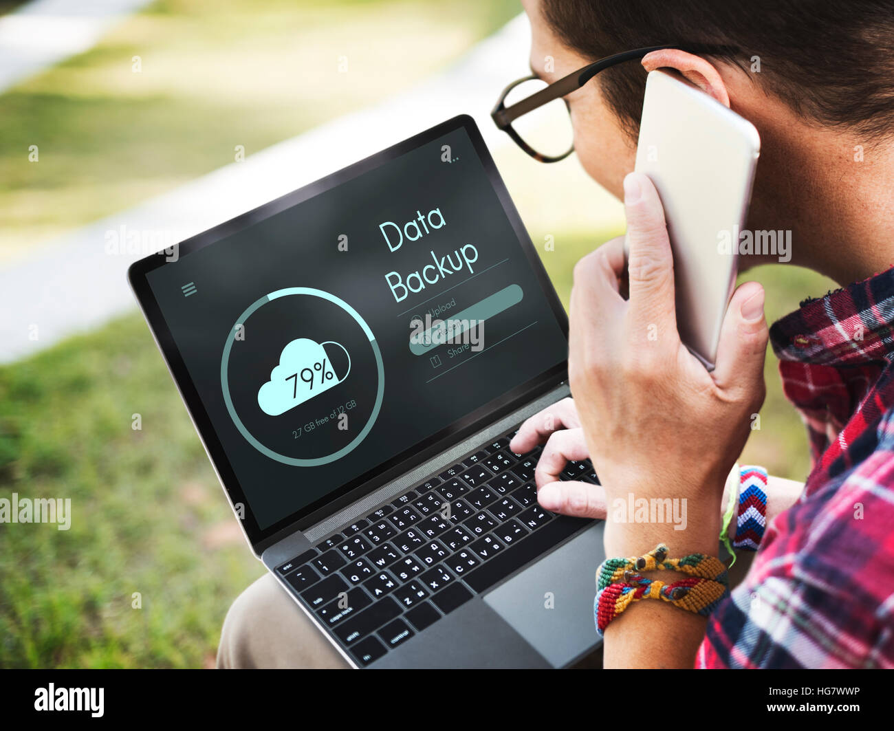Cloud Storage Upload Interface Concept Stock Photo - Alamy