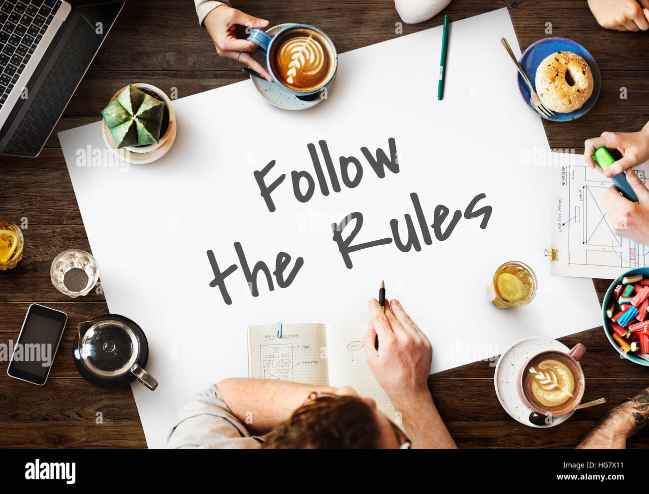 Follow the Rules Society Regulations Legal System Law Concept Stock ...