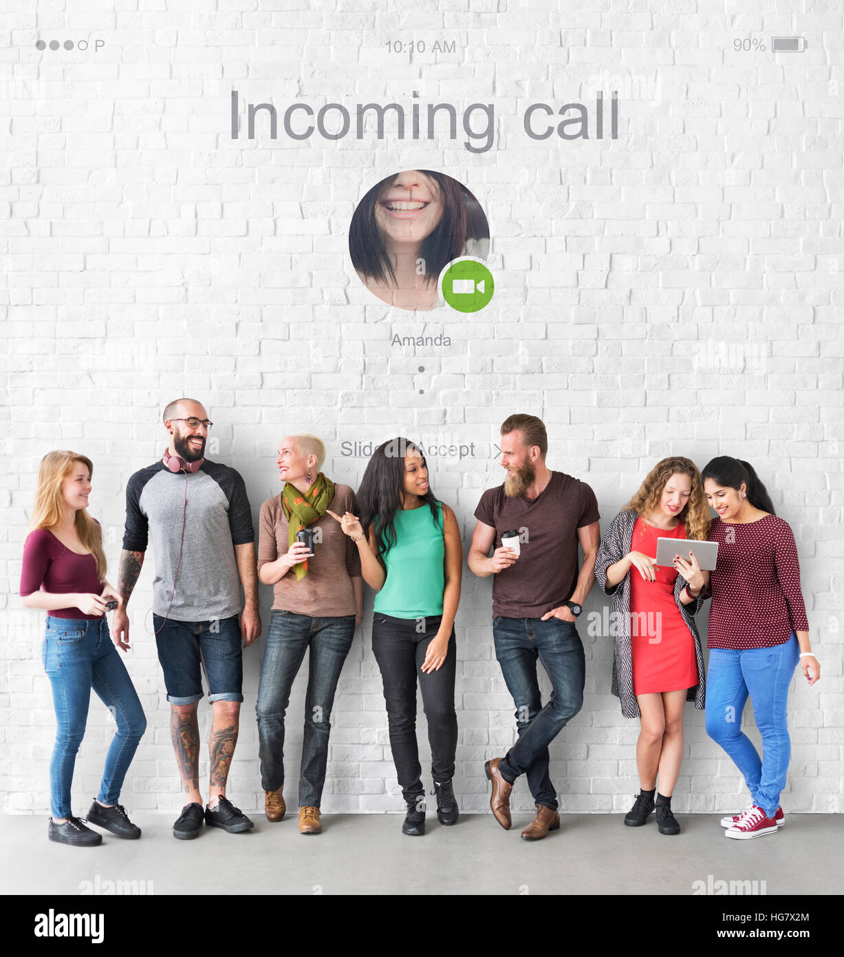 Incoming Call Communication Conenction Concept Stock Photo - Alamy