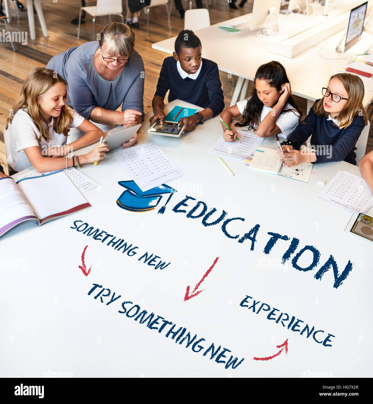 Academic Education Explore Knowledge Graphic Concept Stock Photo - Alamy