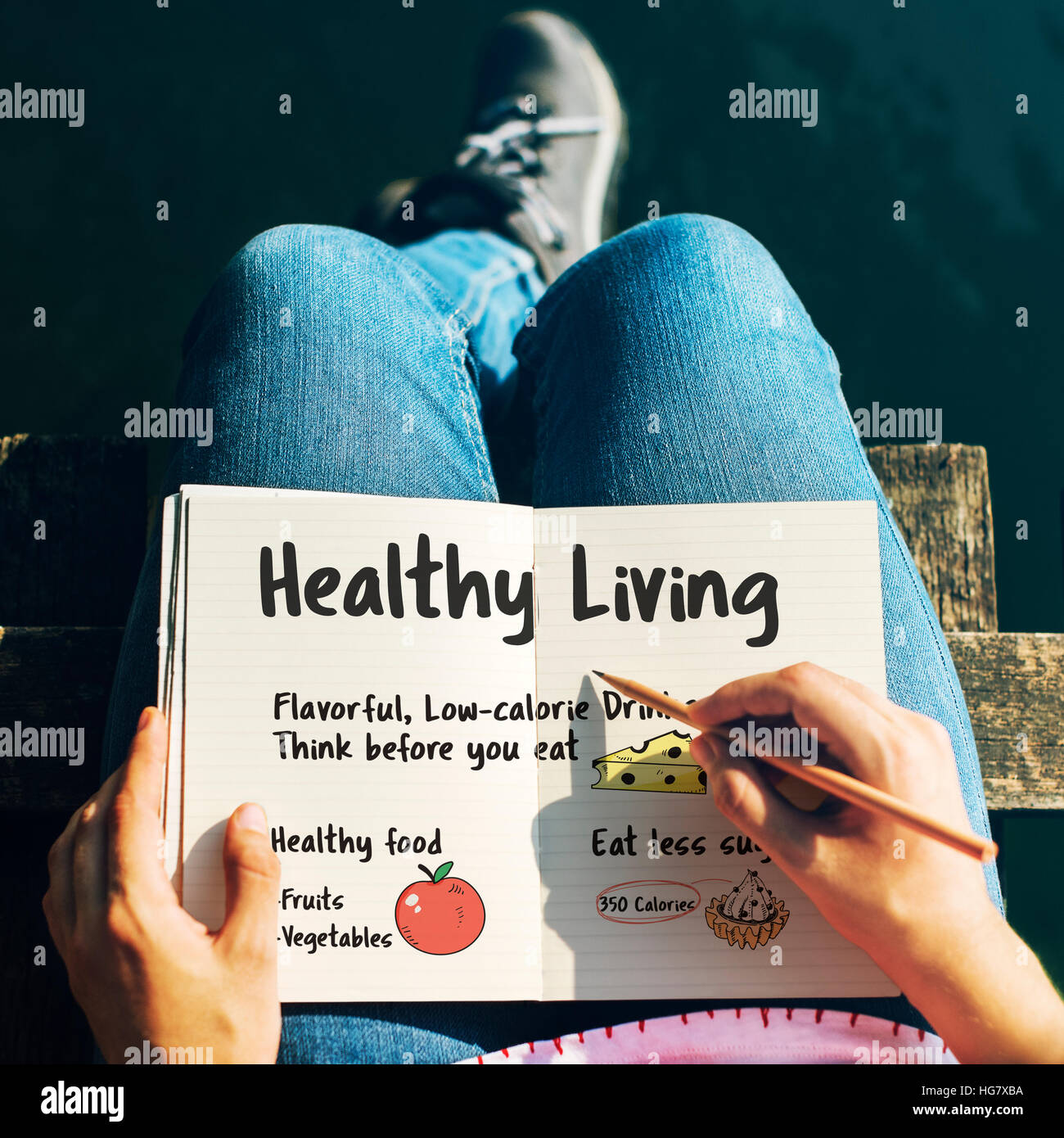 Healthy Diet Notes To Do List Concept Stock Photo - Alamy