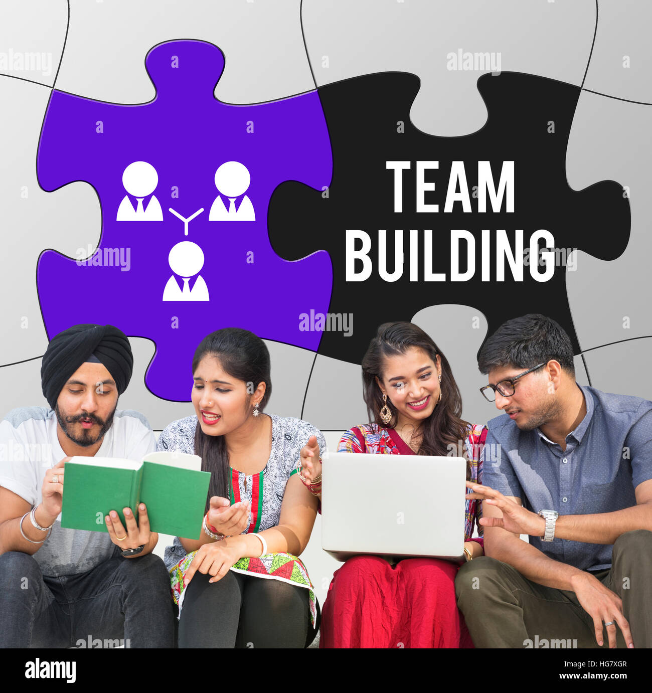 Team Building Collaboration Partenrship Cooperation Concept Stock Photo ...