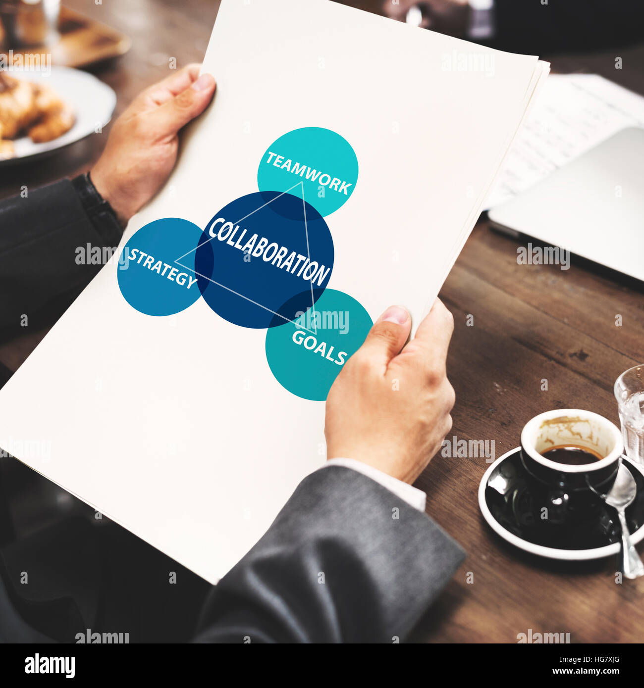 Collaboration Corporate Marketing Business Concept Stock Photo - Alamy