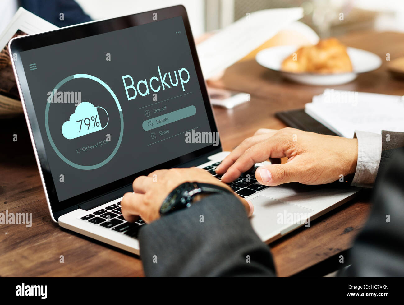 Cloud Storage Upload Interface Concept Stock Photo - Alamy