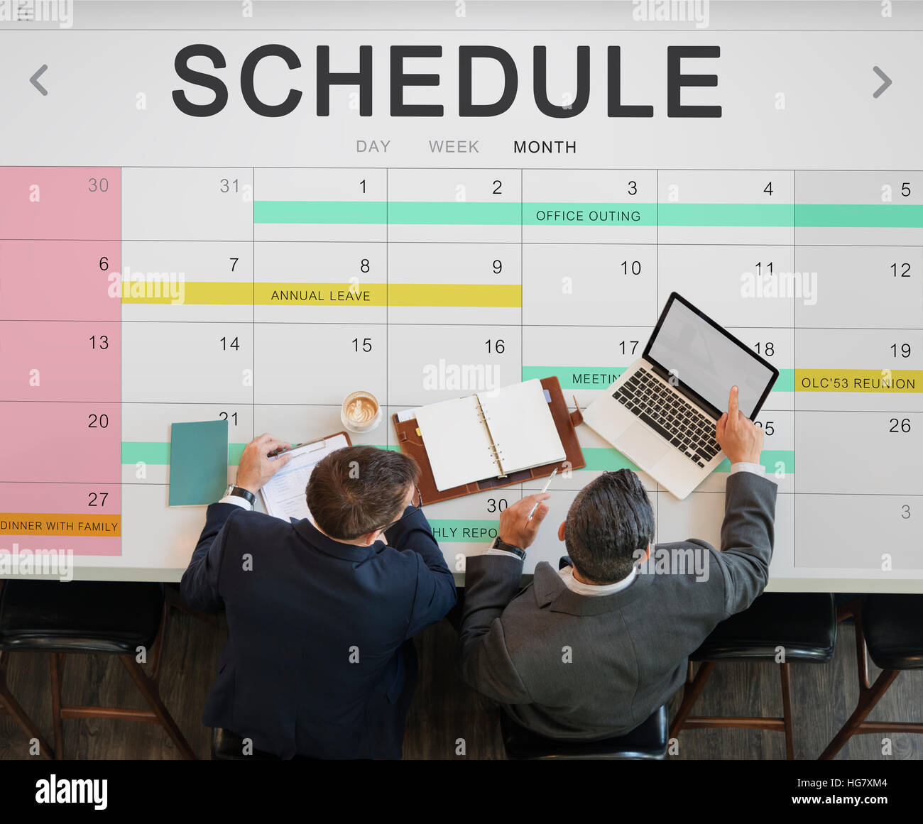 Schedule Agenda Calendar Appointment Graphic Concept Stock Photo - Alamy