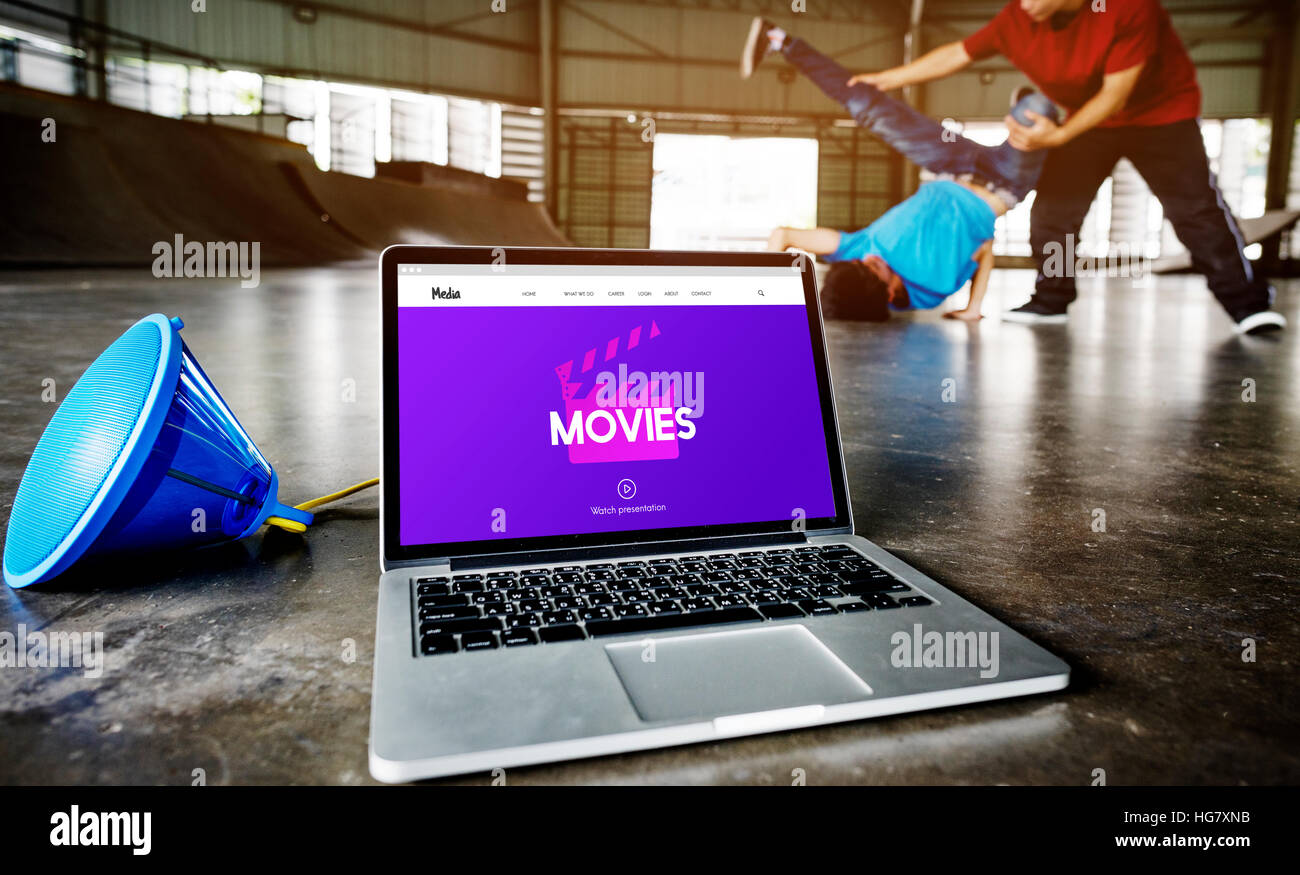 Media Movie Entertainment Graphic Concept Stock Photo - Alamy