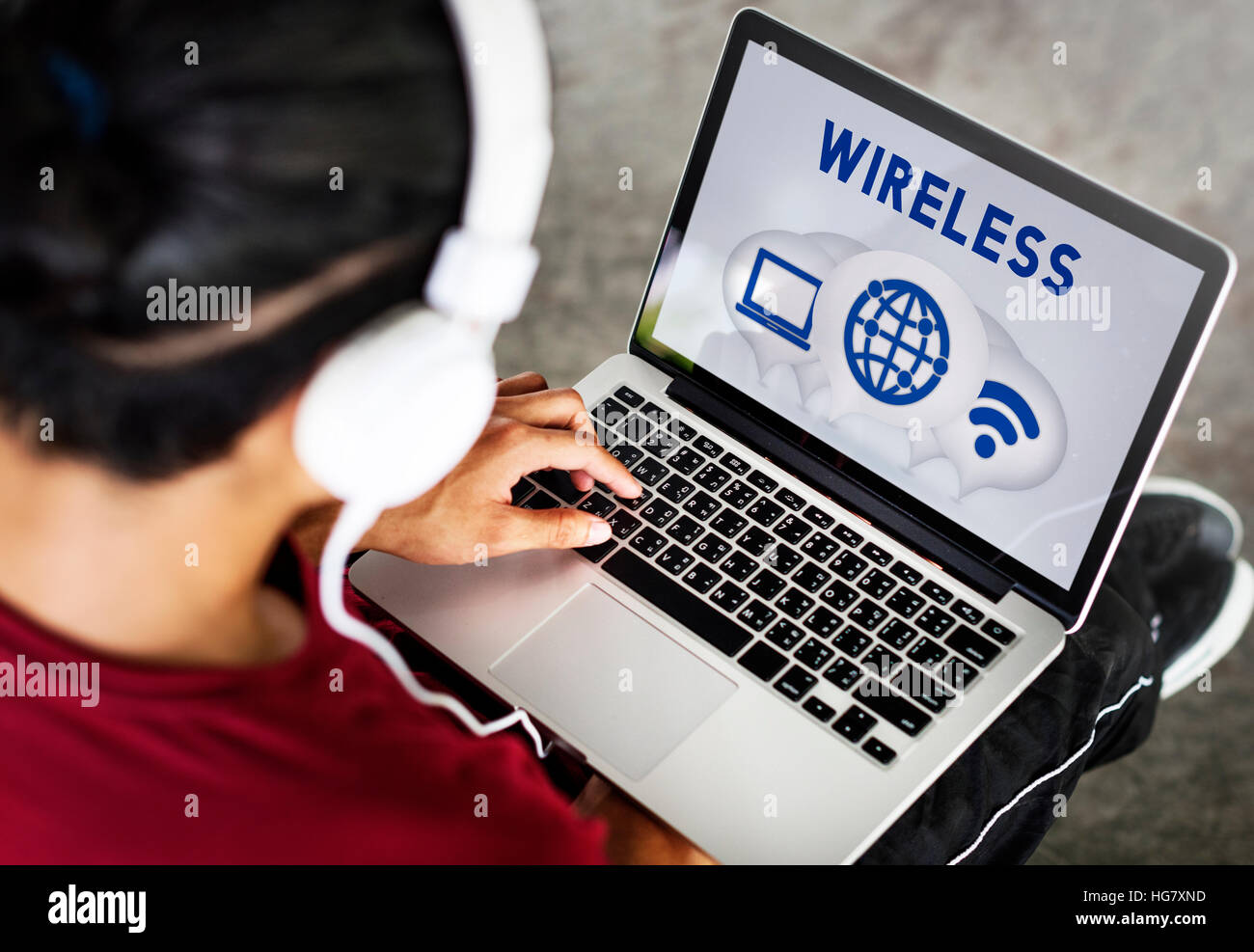 Internet Wireless Connection Icons Concept Stock Photo - Alamy