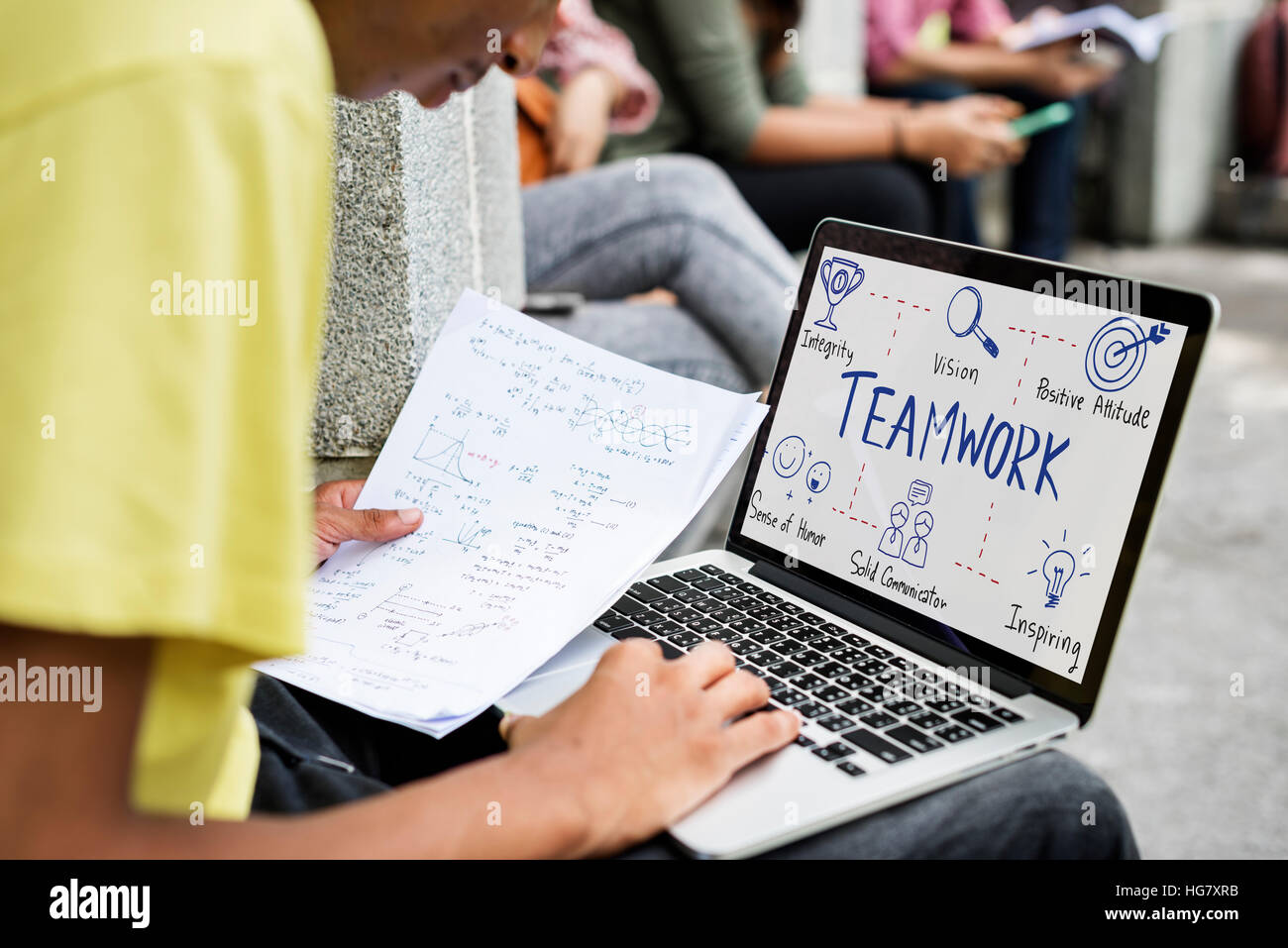 Teamwork Goals Ideas Creativity Concept Stock Photo - Alamy