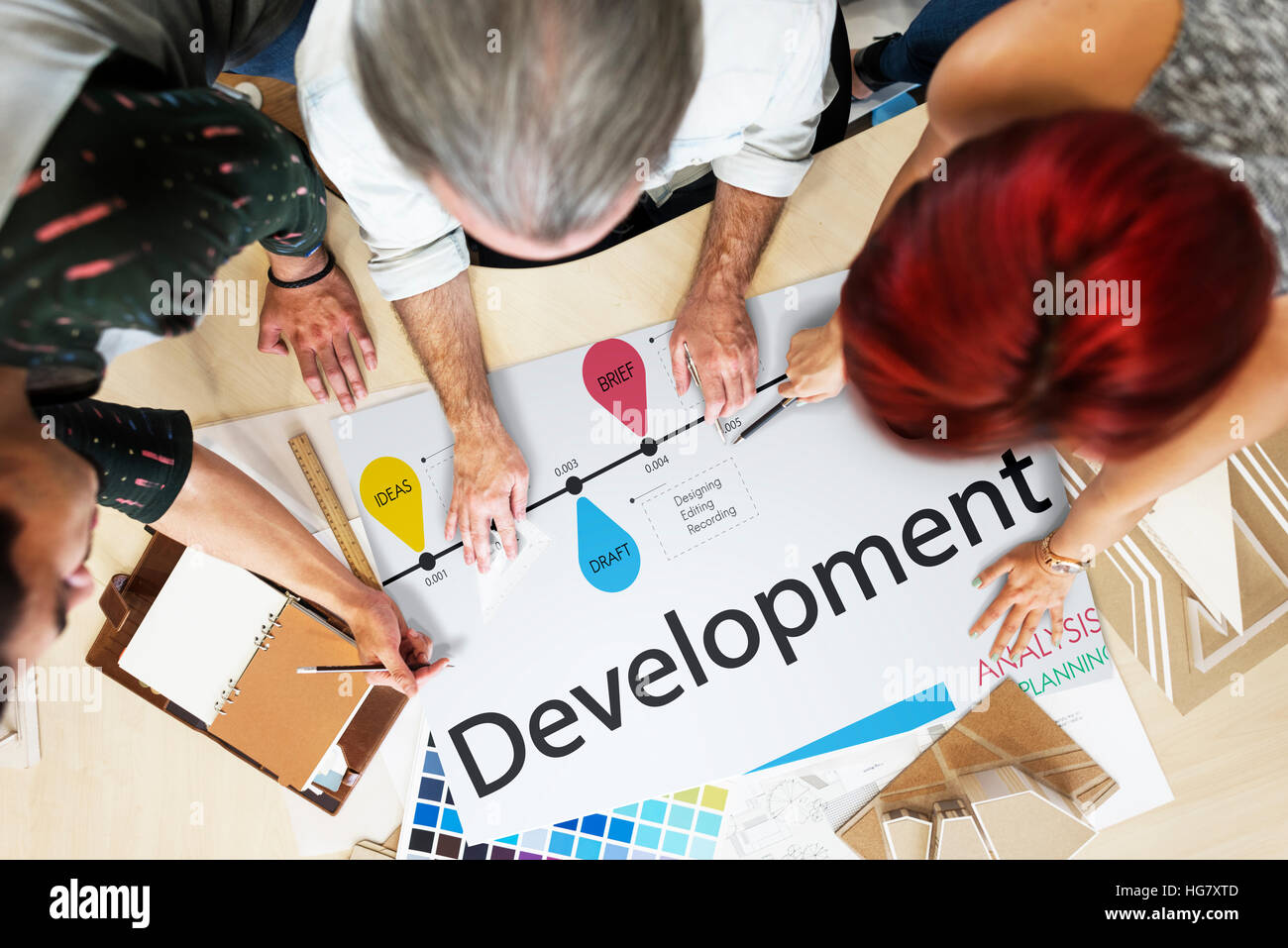 Timeline Process Progress Development Concept Stock Photo - Alamy