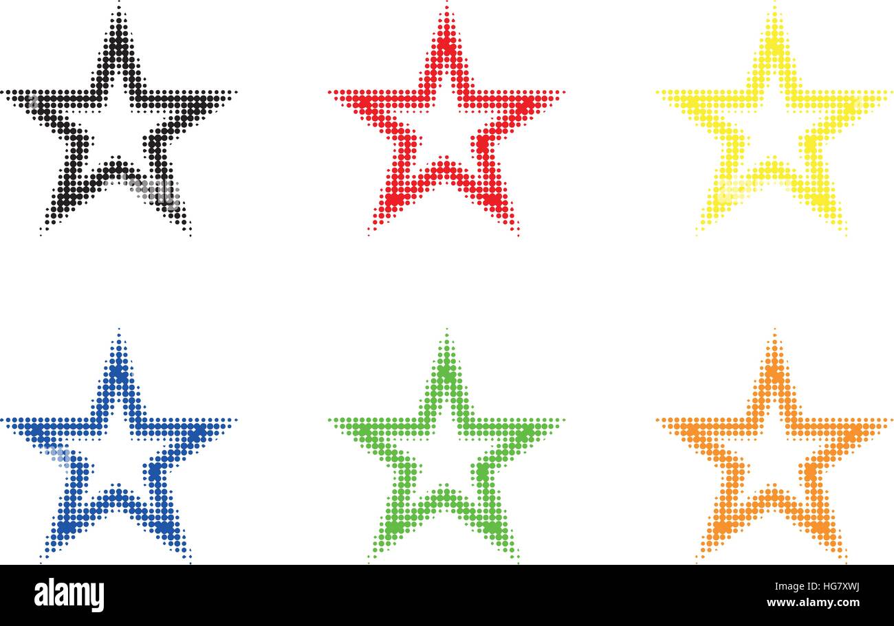 Stars set different colors Stock Vector Images - Alamy