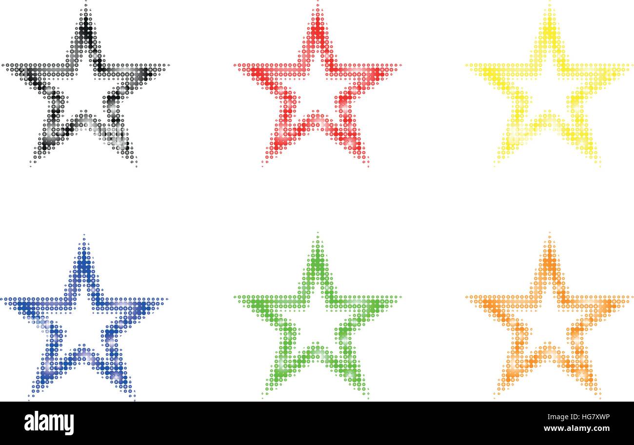 Star set, stars of different colors Stock Vector Image & Art - Alamy