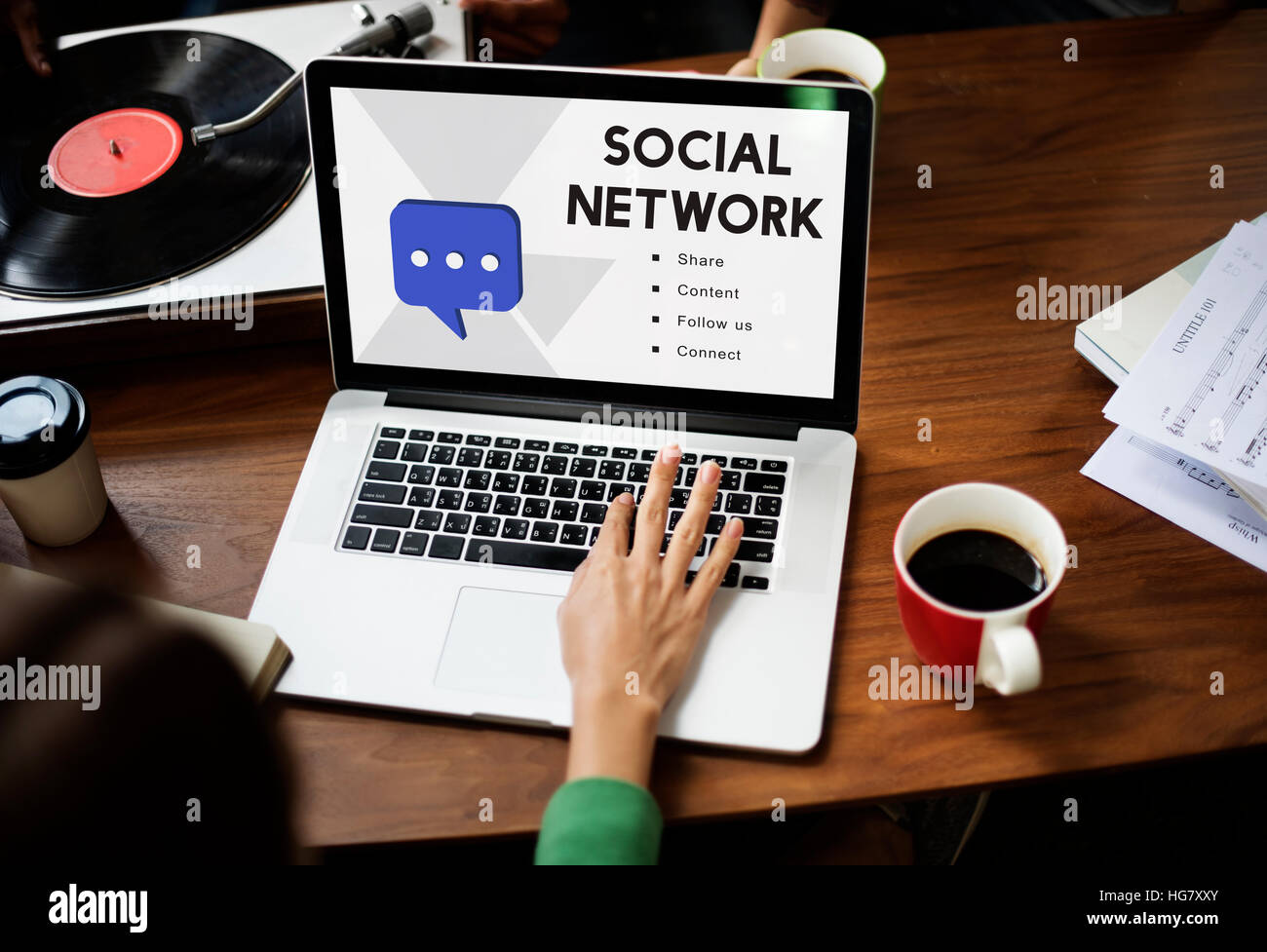 Social Network Communication Connection Concept Stock Photo - Alamy