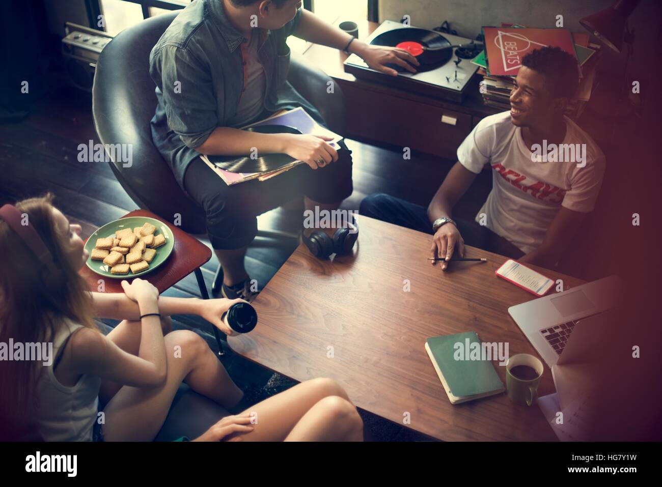 Diverse Group People Doing Project Concept Stock Photo - Alamy