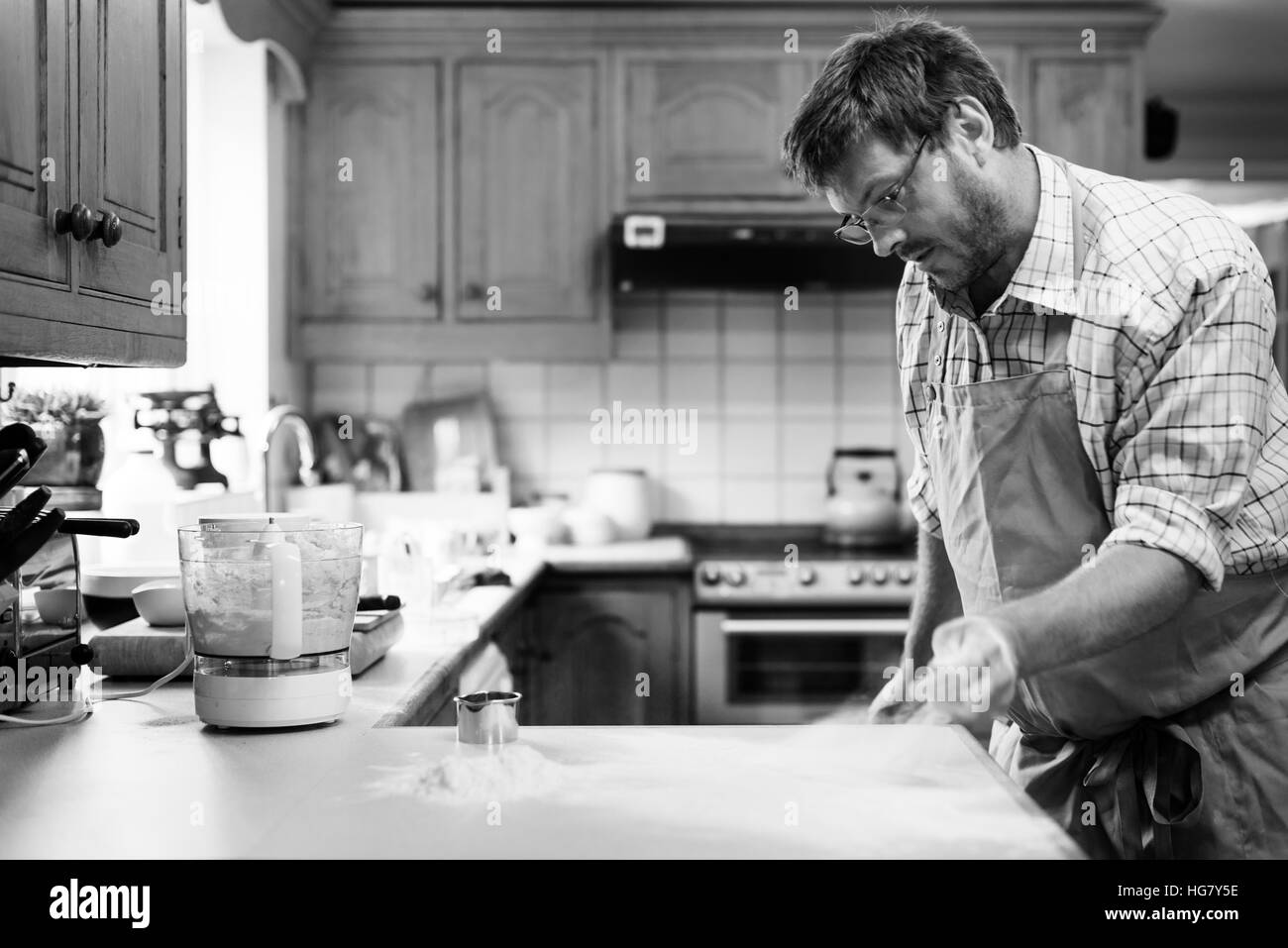 Preparing Scone Dough Pressing Concept Stock Photo - Alamy