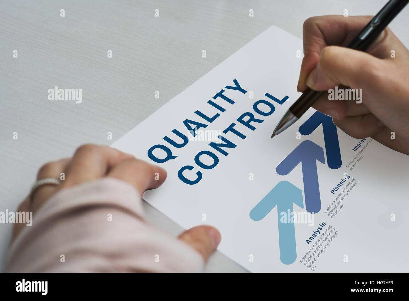 Quality Control Improvement Development Concept Stock Photo - Alamy