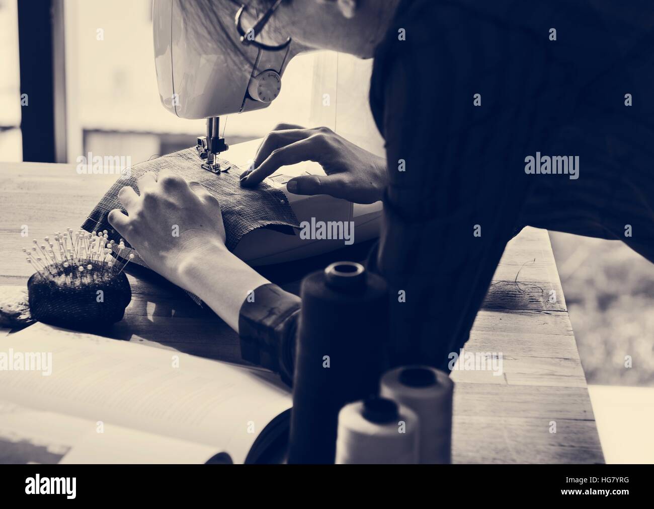 Fashion Designer Cutting Tailor Made Concept Stock Photo - Alamy