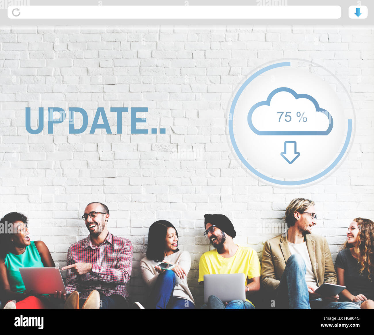 Update Cloud Storage Data Information Concept Stock Photo - Alamy