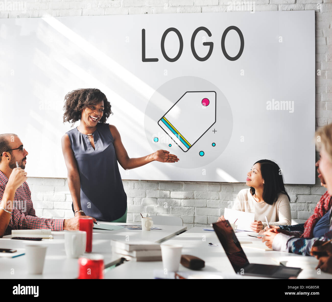 Brand Design Ideas Imagination Logo Tag Concept Stock Photo - Alamy