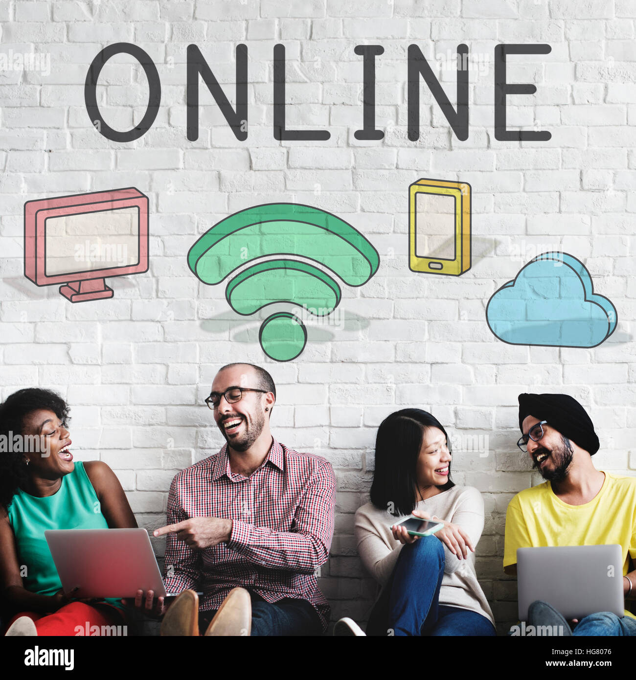 Social Media Online Community Connection Concept Stock Photo - Alamy