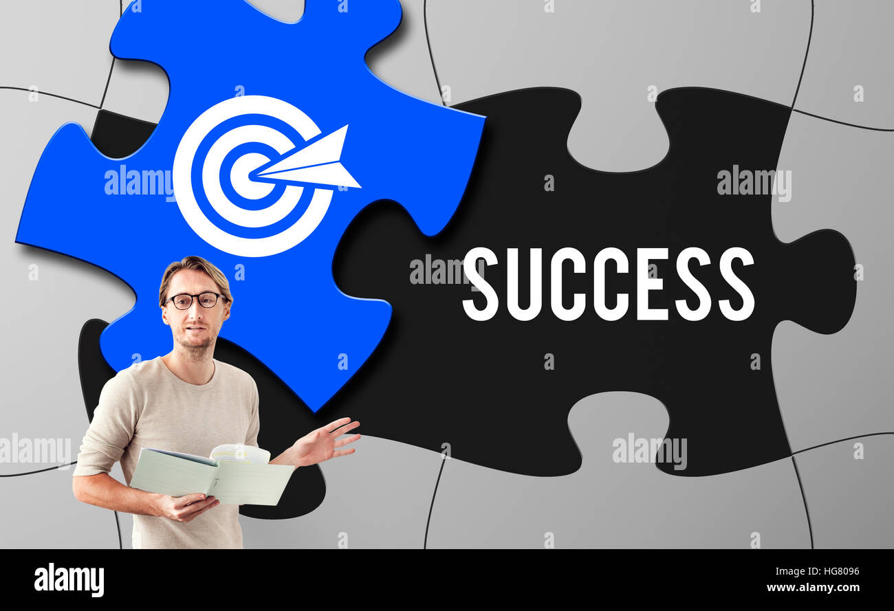 Achievement Success Goals Target Jigsaw Puzzle Concept Stock Photo - Alamy