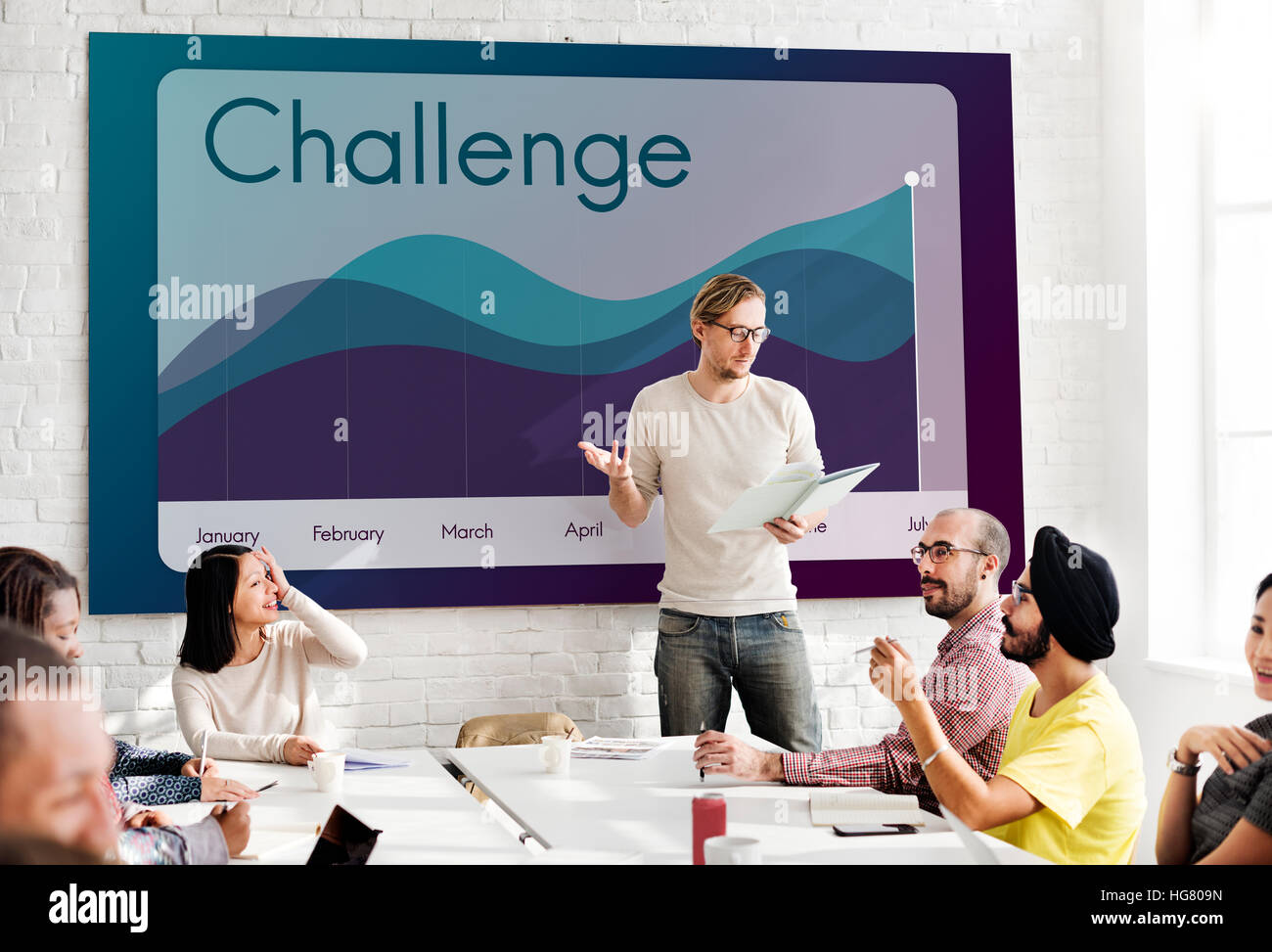 Challenge Business Graph Growth Success Concept Stock Photo - Alamy