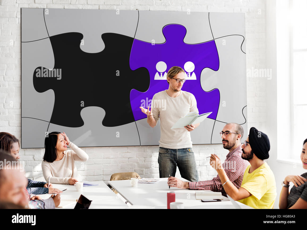 Team Building Collaboration Partenrship Cooperation Concept Stock Photo ...