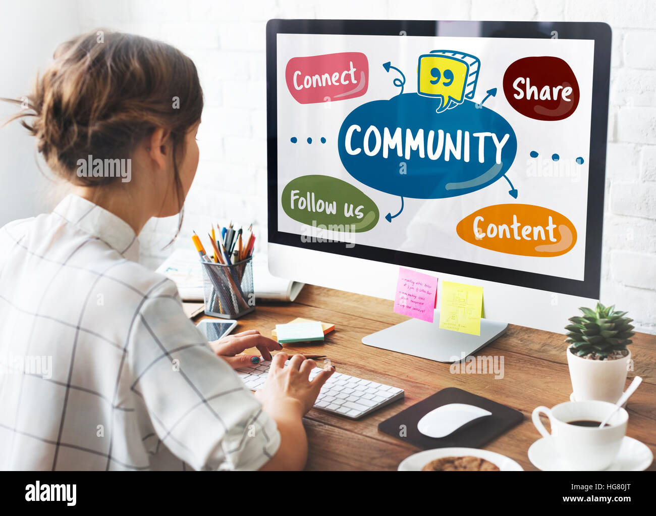 Internet Community Social Media Concept Stock Photo - Alamy