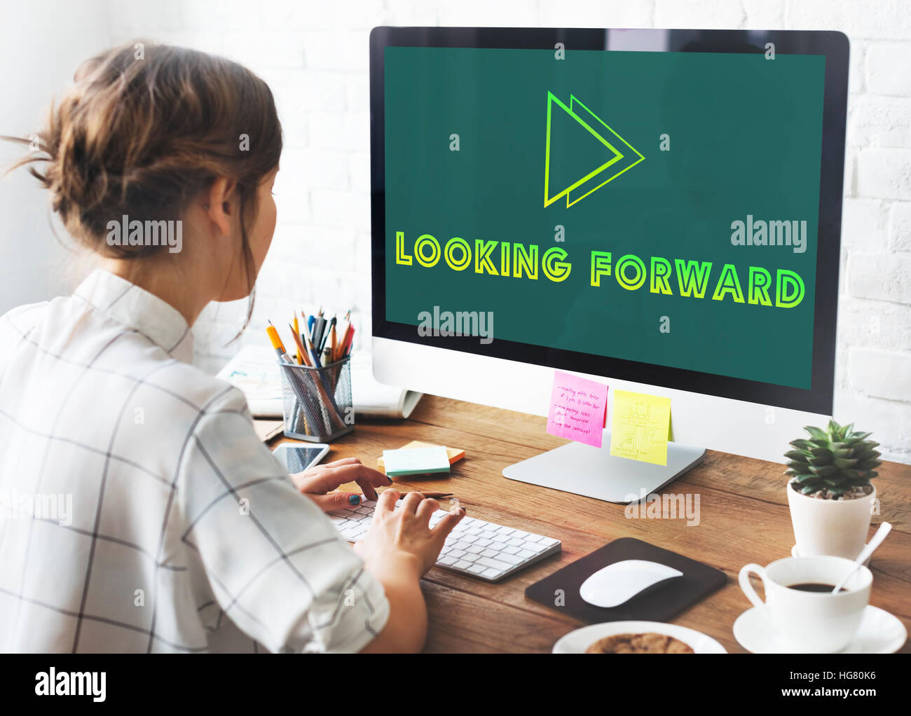 Looking Forward Inspiration Motivation Concept Stock Photo - Alamy