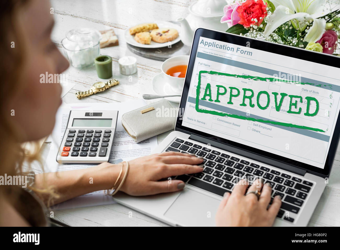 Approved Accepted Application Form Concept Stock Photo - Alamy