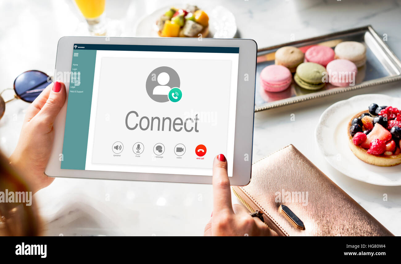 Calling Communication Connect Networking Concept Stock Photo - Alamy