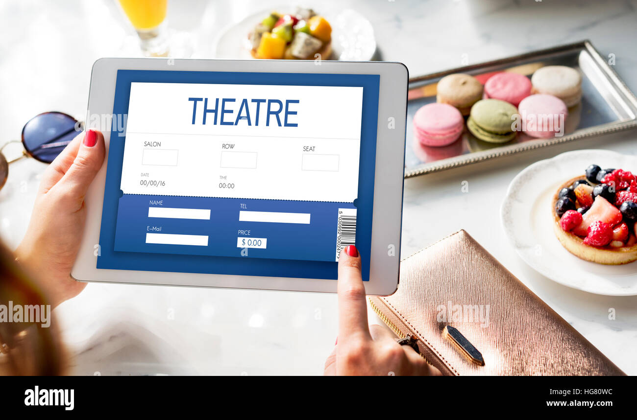 Movie Ticket Online Reservation Interface Concept Stock Photo - Alamy