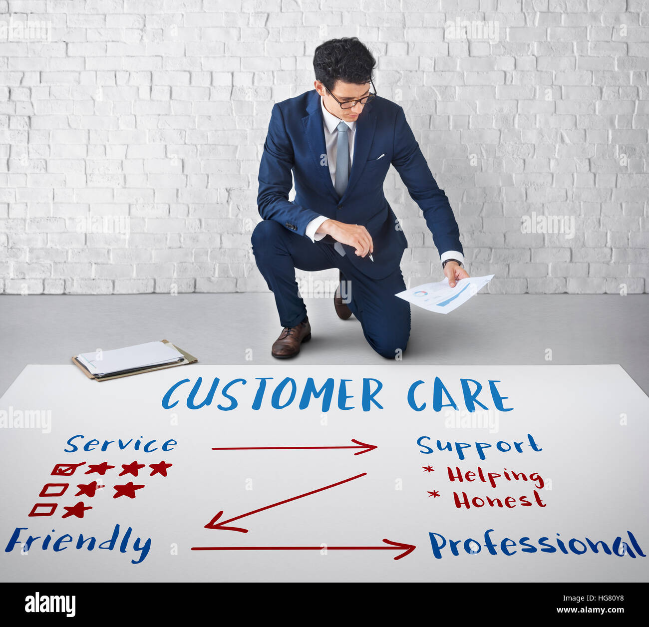 Customer Service Rating Graph Stock Photo - Alamy