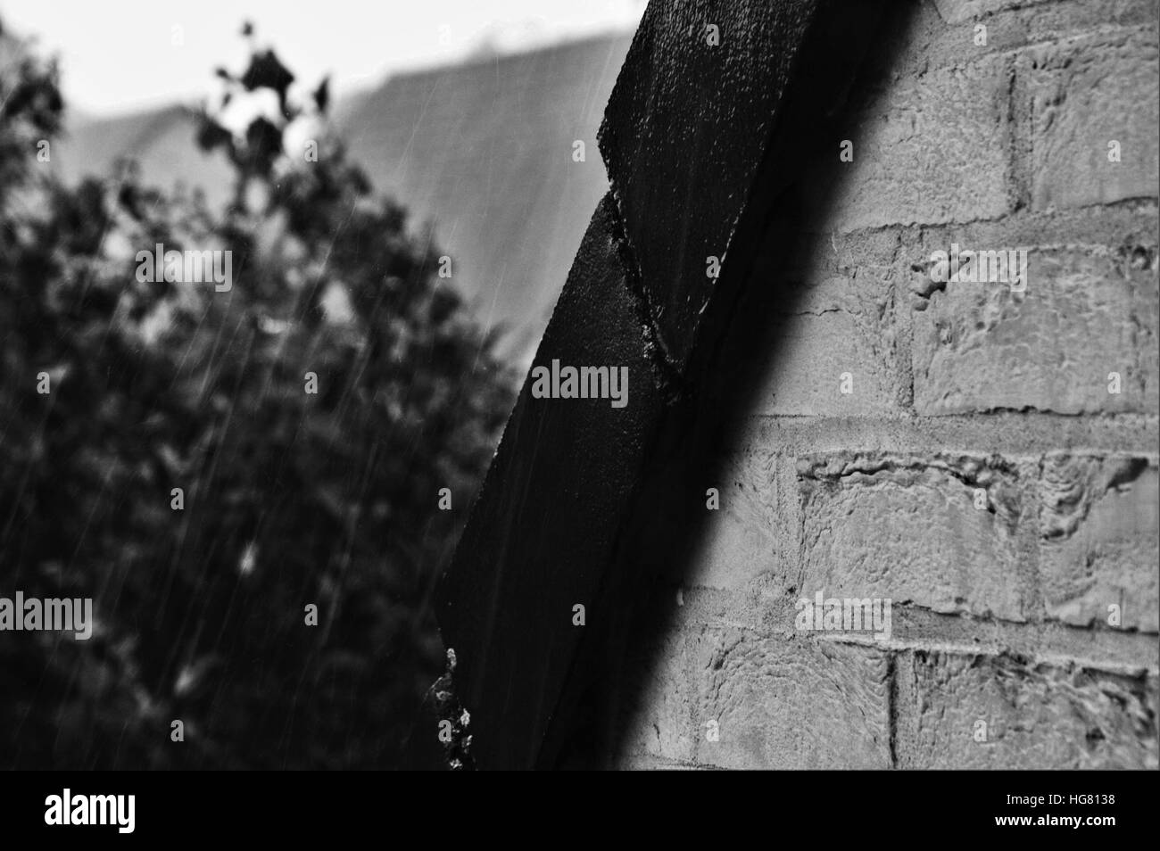 Heavy rain on roof tiles hi-res stock photography and images - Alamy