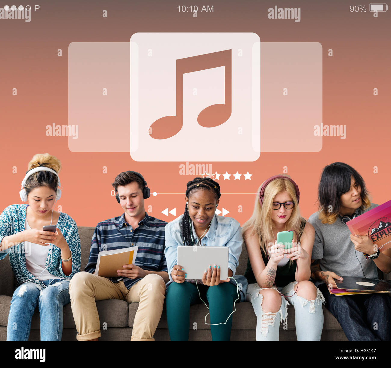 Music Video Player Multimedia Concept Stock Photo - Alamy